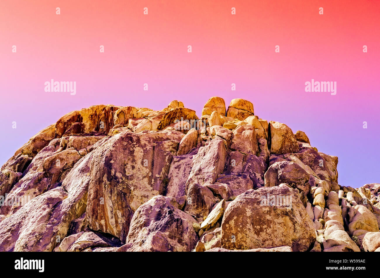 Colorful desert landscape at hot sunset hi-res stock photography and ...