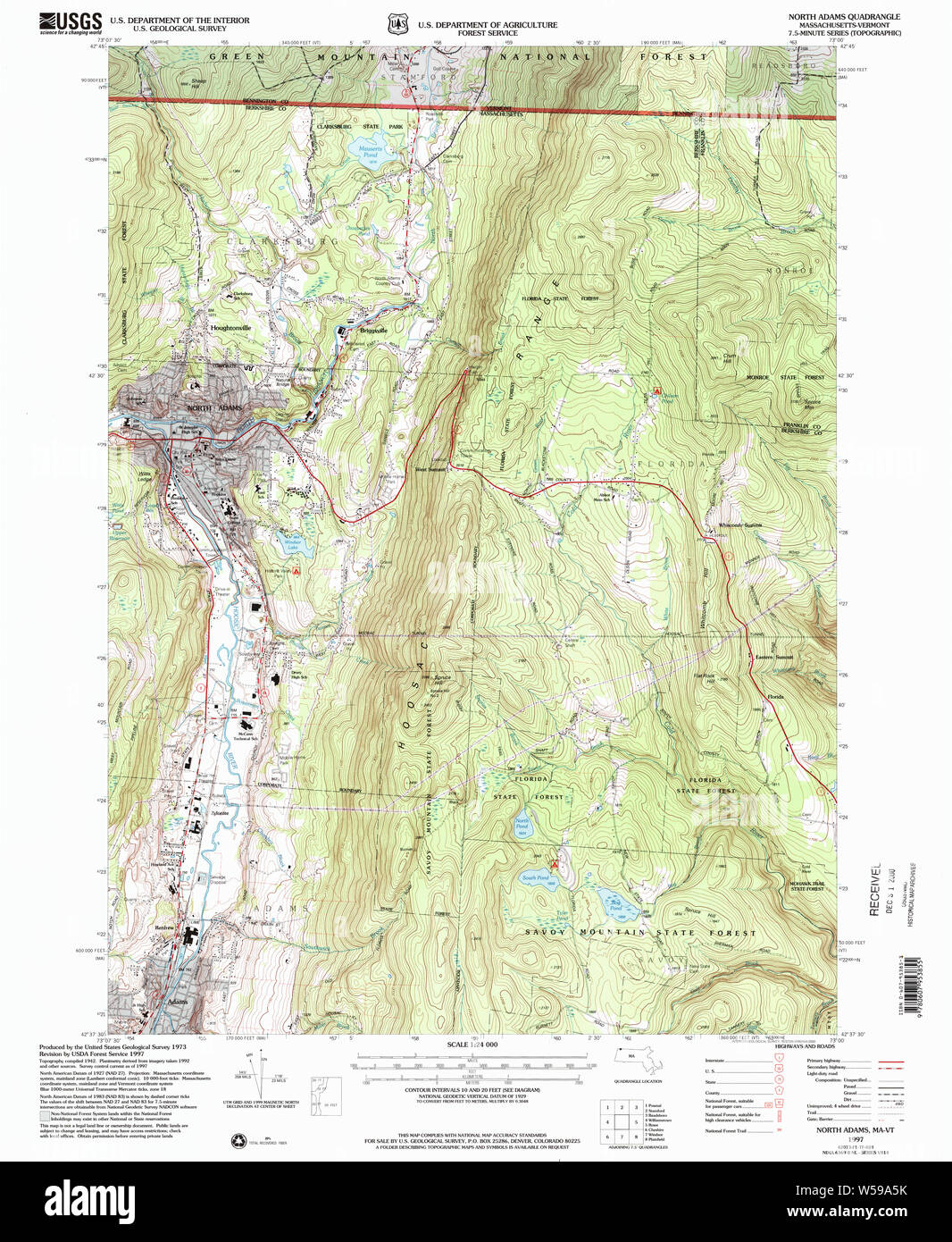 Adams massachusetts map hi-res stock photography and images - Alamy