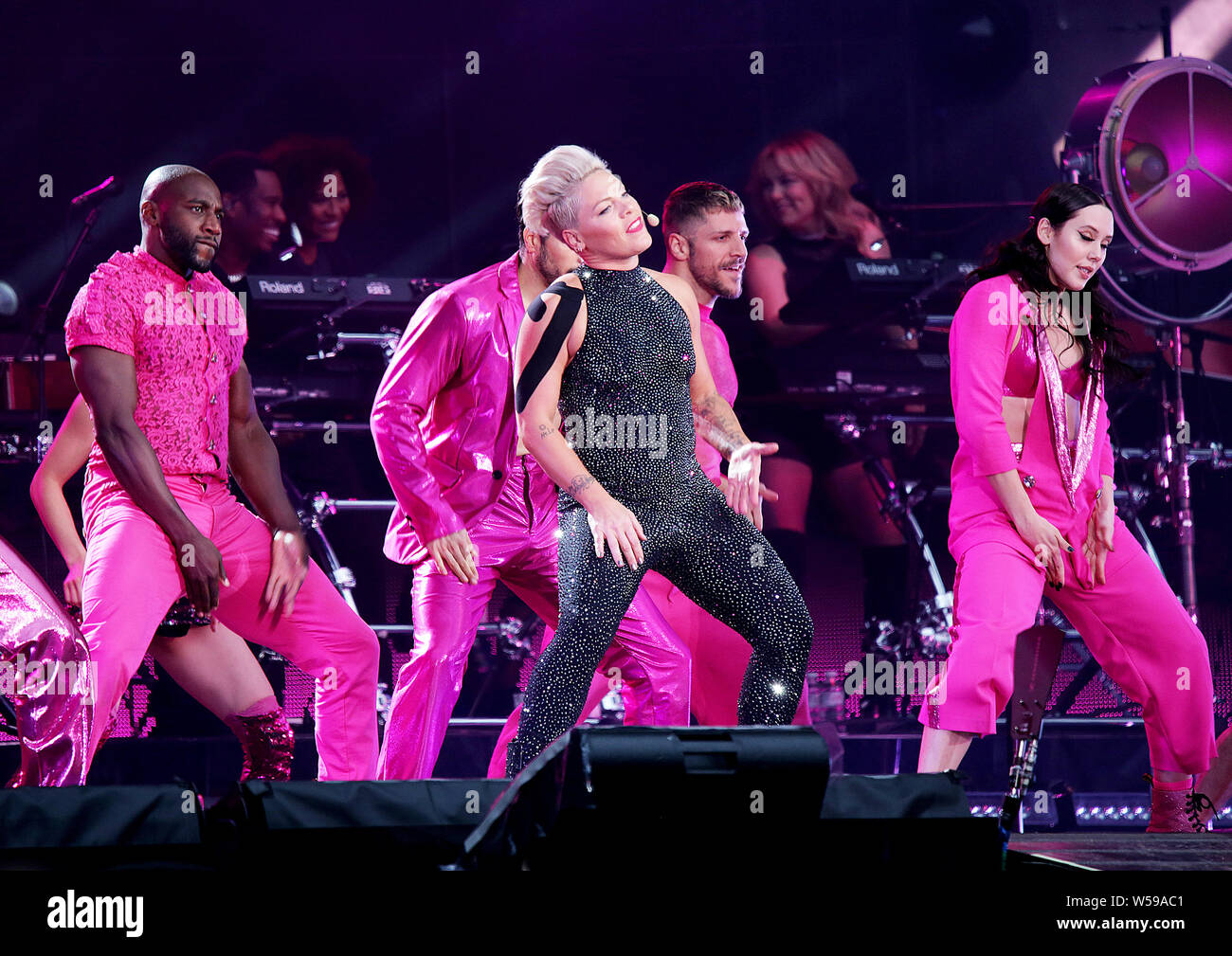 P!nk Performing On Her Beautiful Trauma Tour at Liverpool Anfield ...