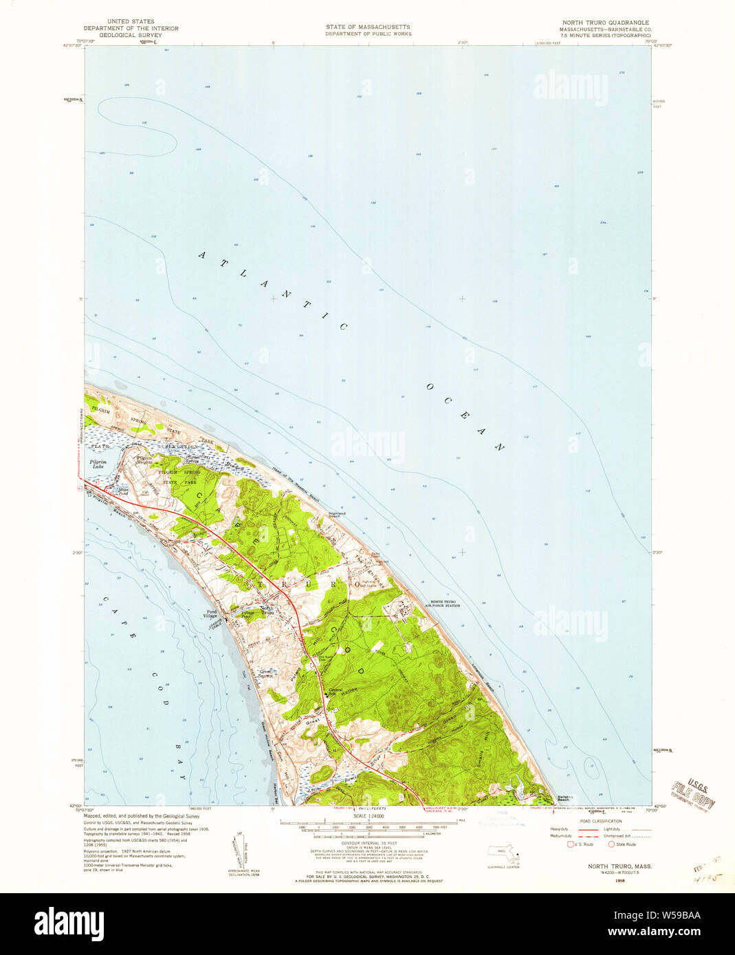 Massachusetts USGS Historical Topo Map MA North Truro 350391 1958 24000 ...