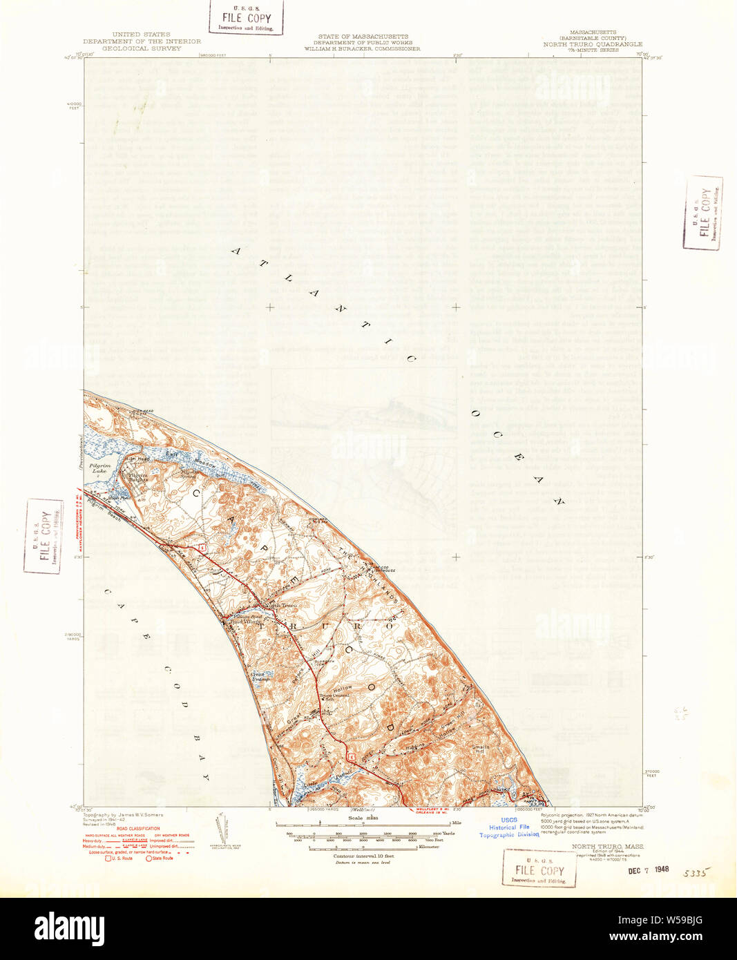 Massachusetts USGS Historical Topo Map MA North Truro 351997 1944 31680 ...