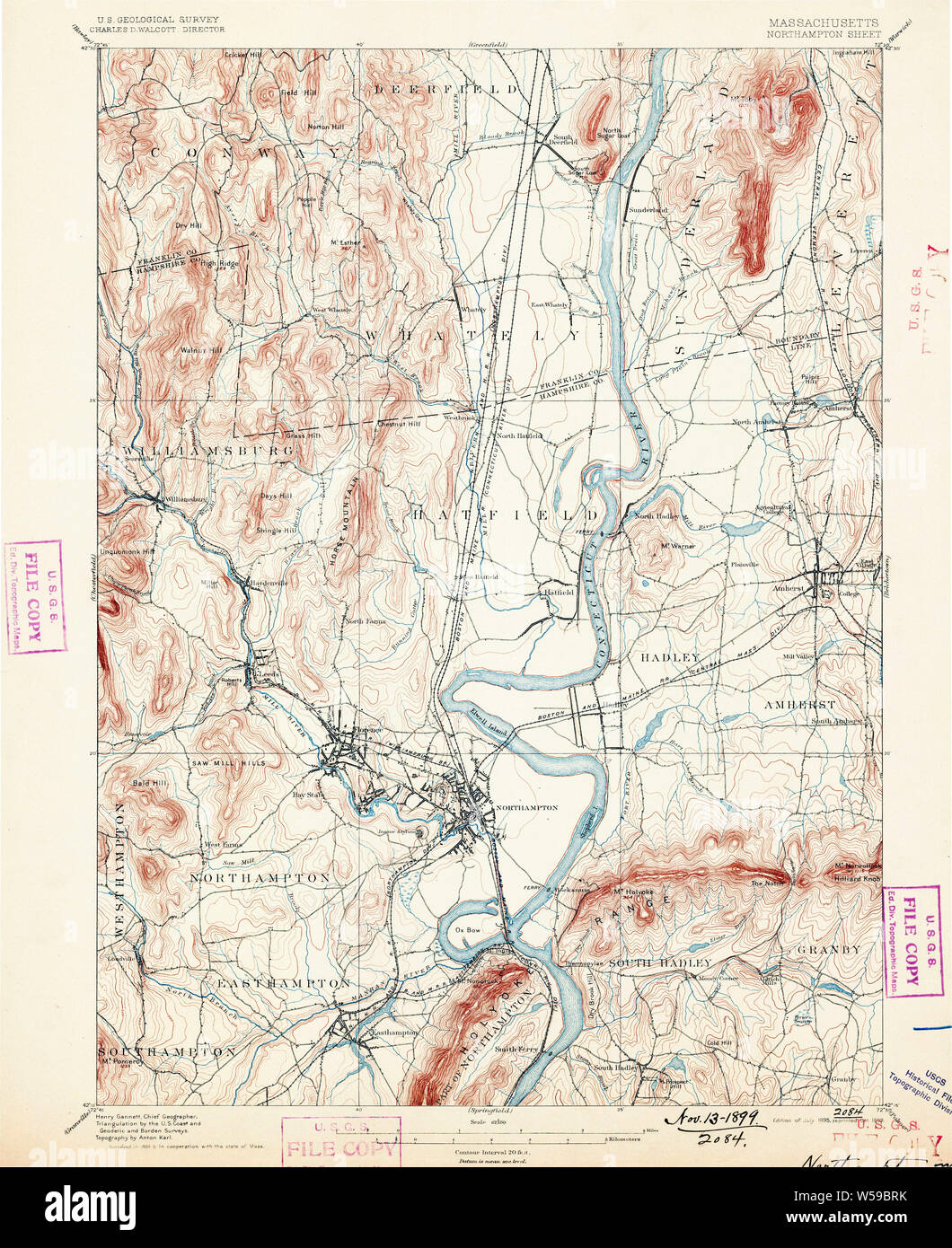 Northampton massachusetts map hi-res stock photography and images - Alamy