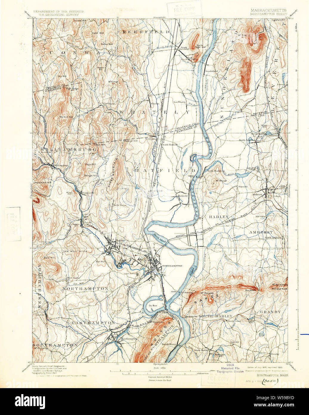 Northampton massachusetts map hi-res stock photography and images - Alamy