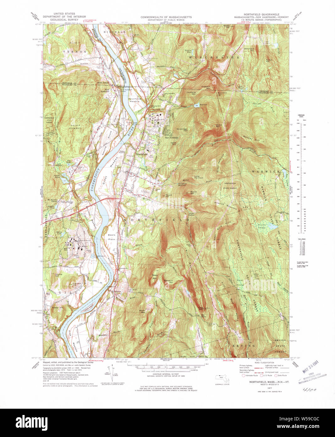 Massachusetts USGS Historical Topo Map MA Northfield 351176 1977 25000 ... Massachusetts USGS Historical Topo Map MA Northfield 351176 1977 25000 ...
