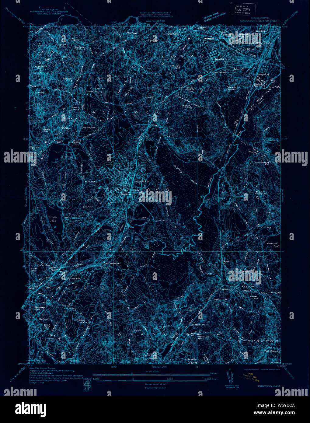 Norwood massachusetts map hi-res stock photography and images - Alamy