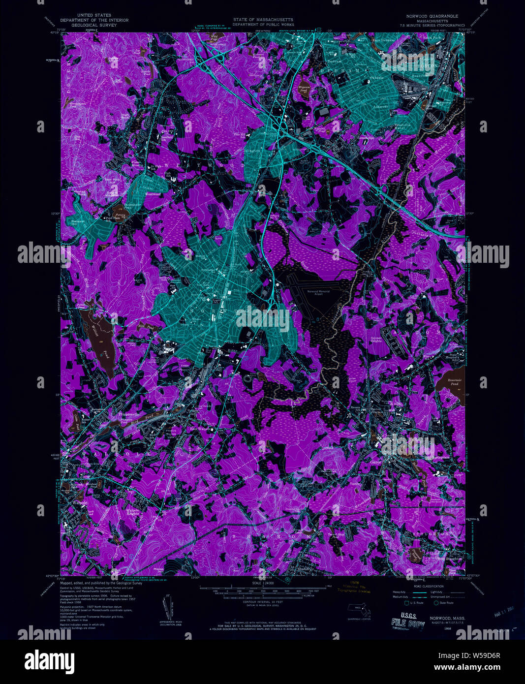 Norwood massachusetts map hi-res stock photography and images - Alamy