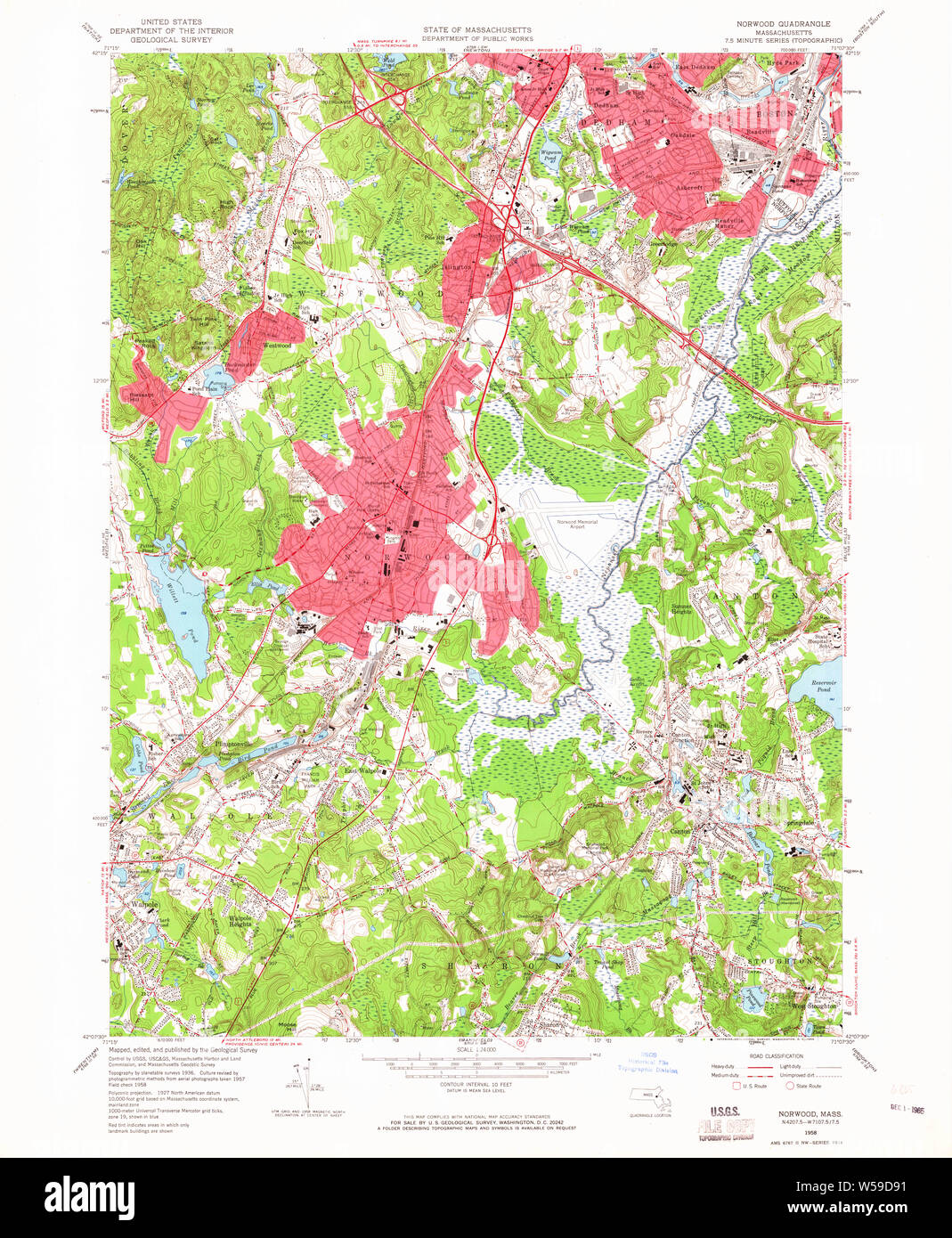 Norwood massachusetts map hi-res stock photography and images - Alamy