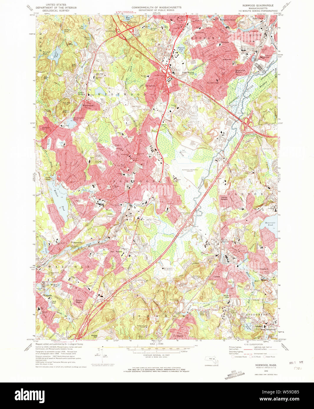 Norwood massachusetts map hi-res stock photography and images - Alamy