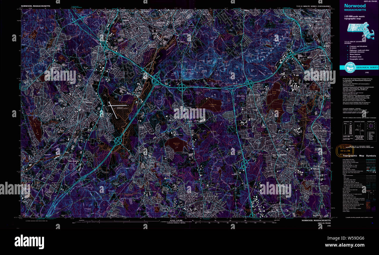 Norwood massachusetts map hi-res stock photography and images - Alamy