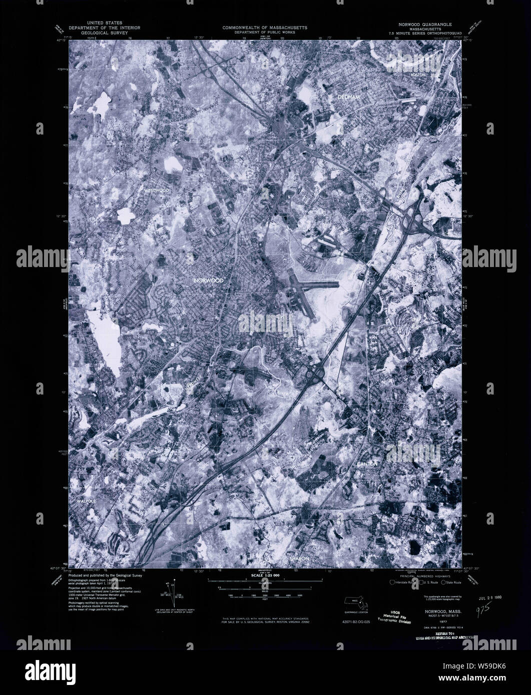 Norwood massachusetts map hi-res stock photography and images - Alamy