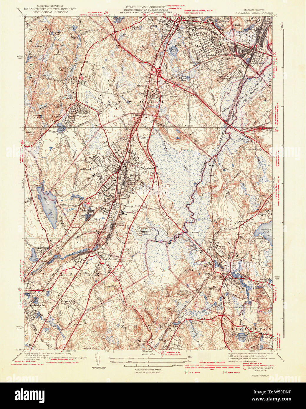 Map of norwood hi-res stock photography and images - Alamy