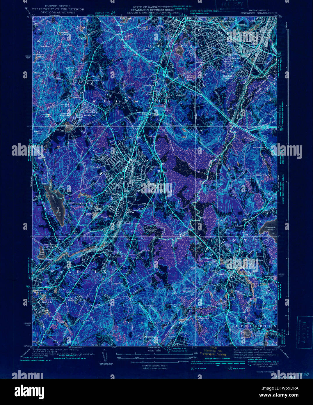 Map of norwood hi-res stock photography and images - Alamy