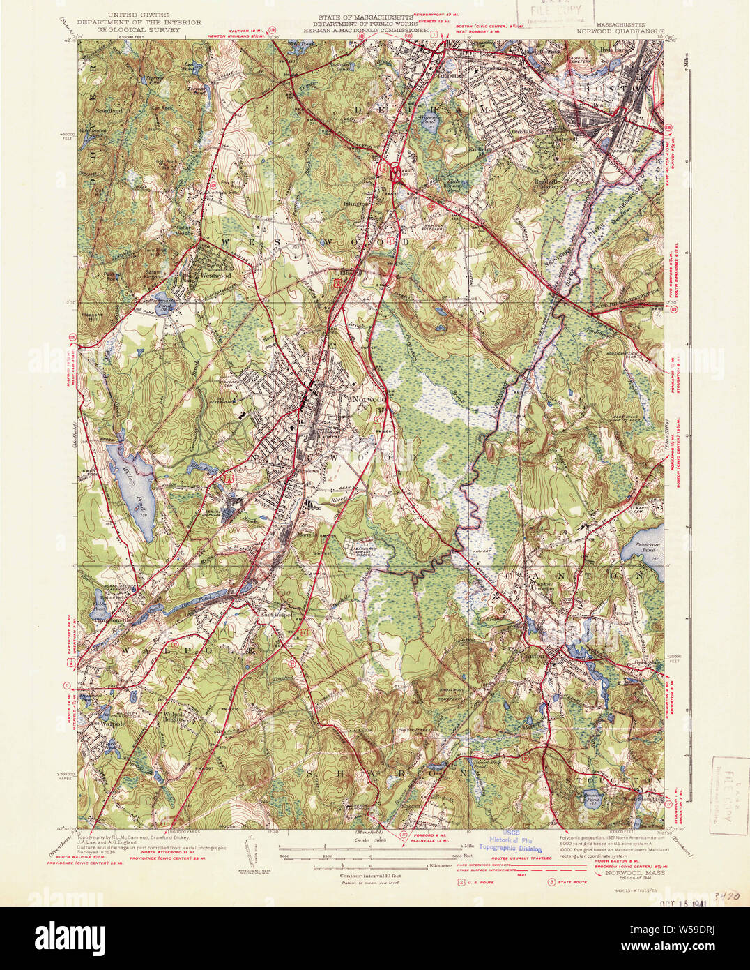 Norwood massachusetts map hi-res stock photography and images - Alamy