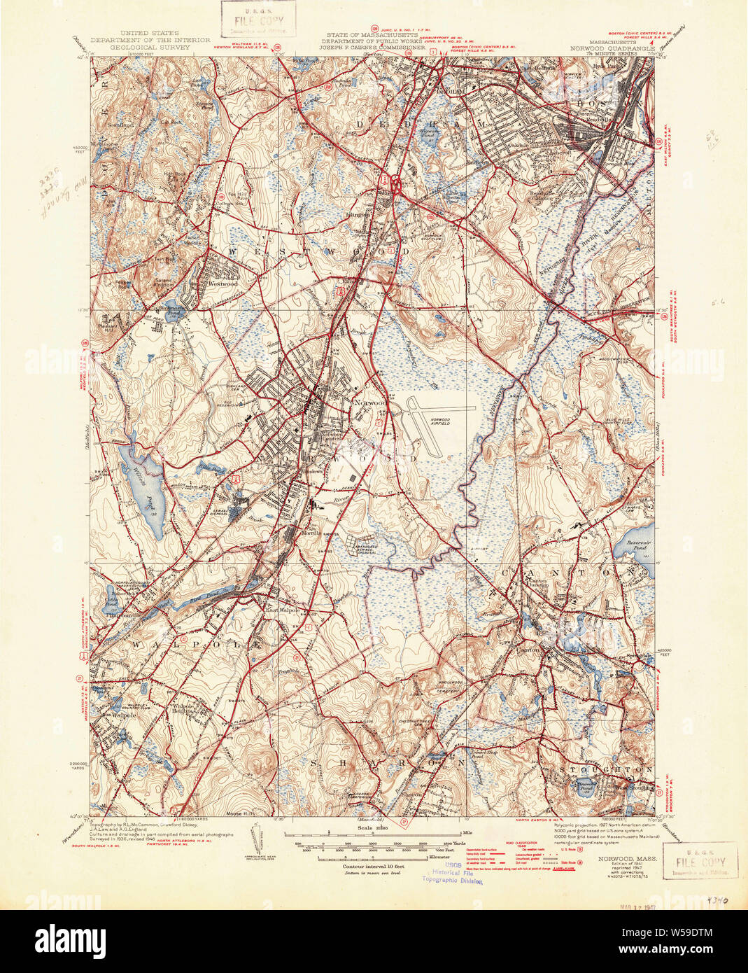 Norwood massachusetts map hi-res stock photography and images - Alamy