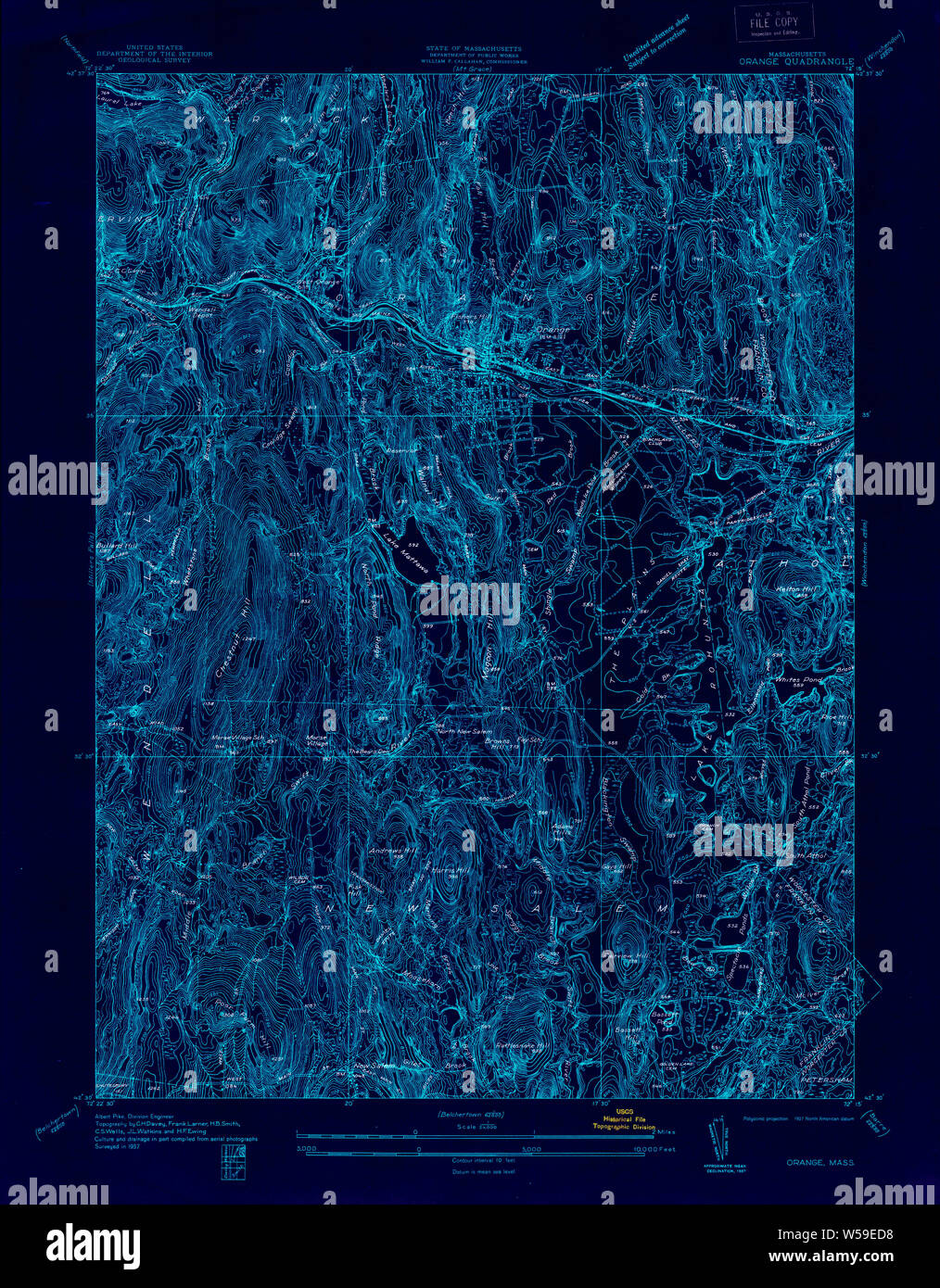 Orange massachusetts map hi-res stock photography and images - Alamy