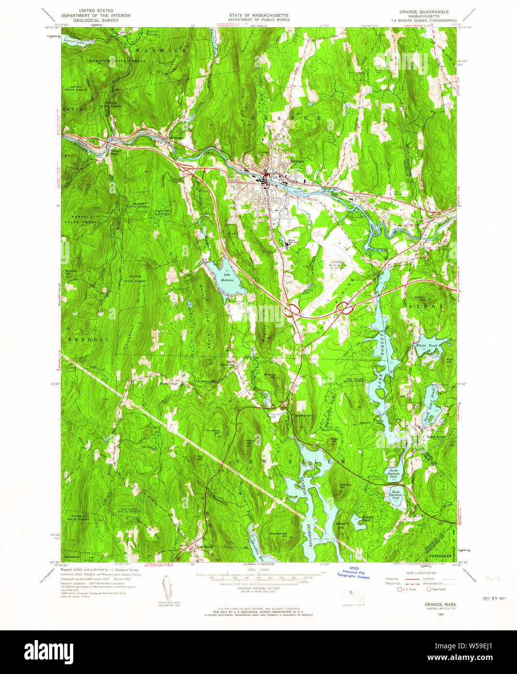 Orange massachusetts map hi-res stock photography and images - Alamy