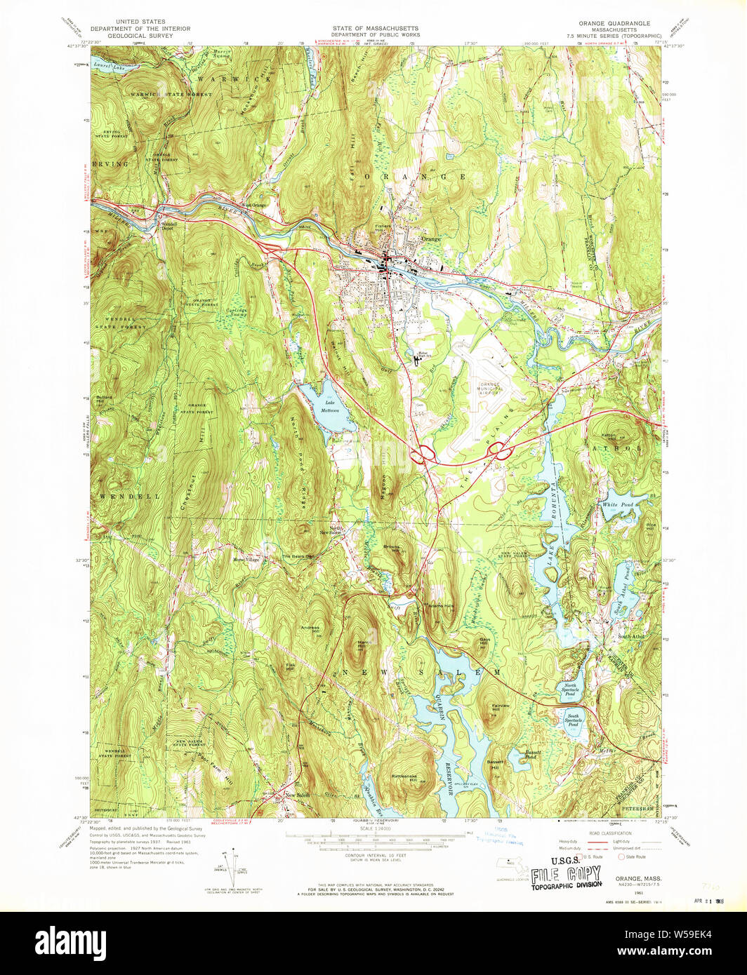 Orange massachusetts map hi-res stock photography and images - Alamy