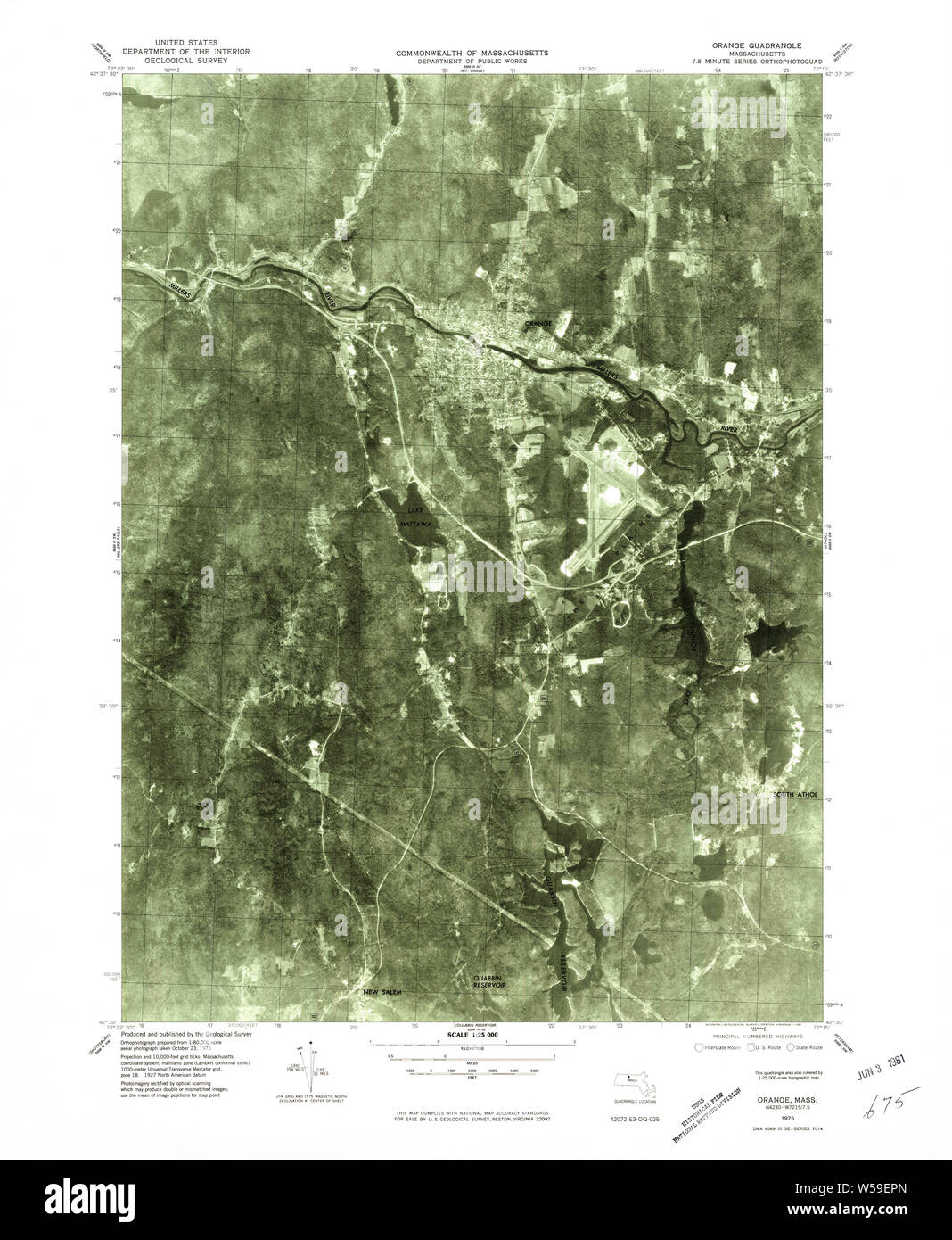 Orange massachusetts map hi-res stock photography and images - Alamy