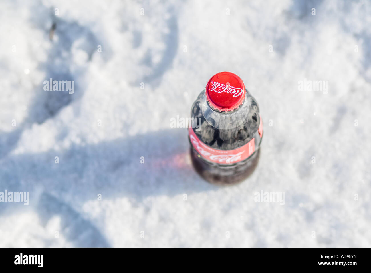 Classic Coca Cola bottle, Coca-Cola Company is the most popular market ...