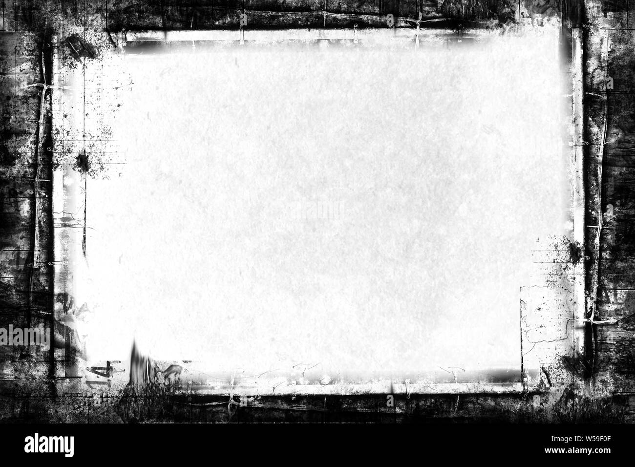 Grunge frame. Torn edges frame. Vintage frame. Old frame. Damaged frame ...