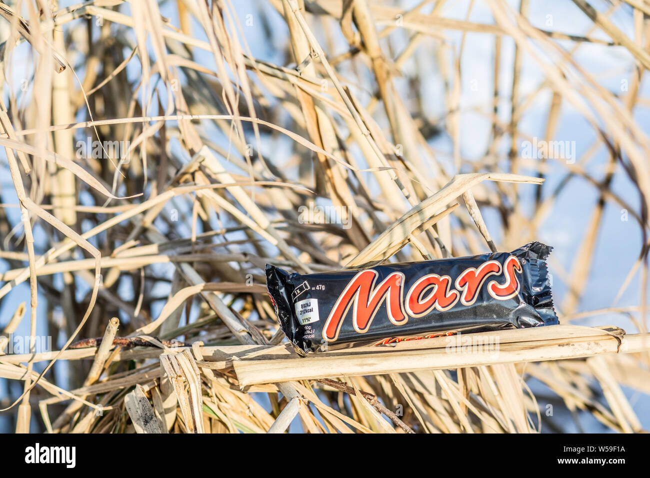 Closeup of Mars candy chocolate bar Stock Photo - Alamy