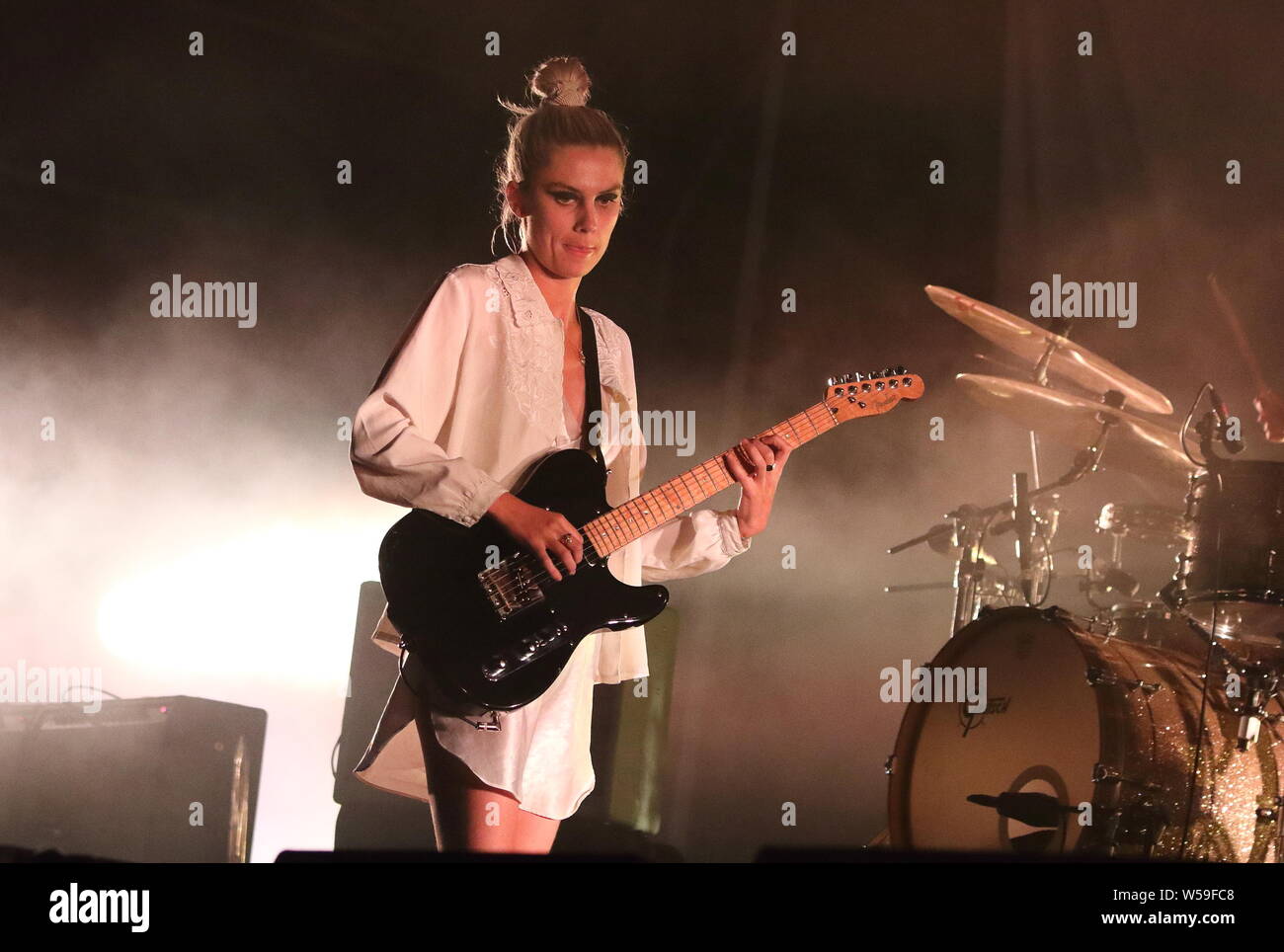 Oxford, UK. 26th July, 2019. Wolf Alice headline perform on stage ...