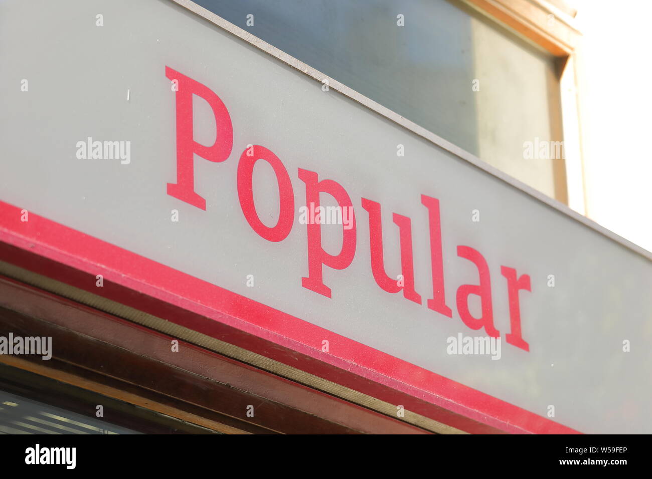 Popular bank Puerto Rico company logo Stock Photo - Alamy