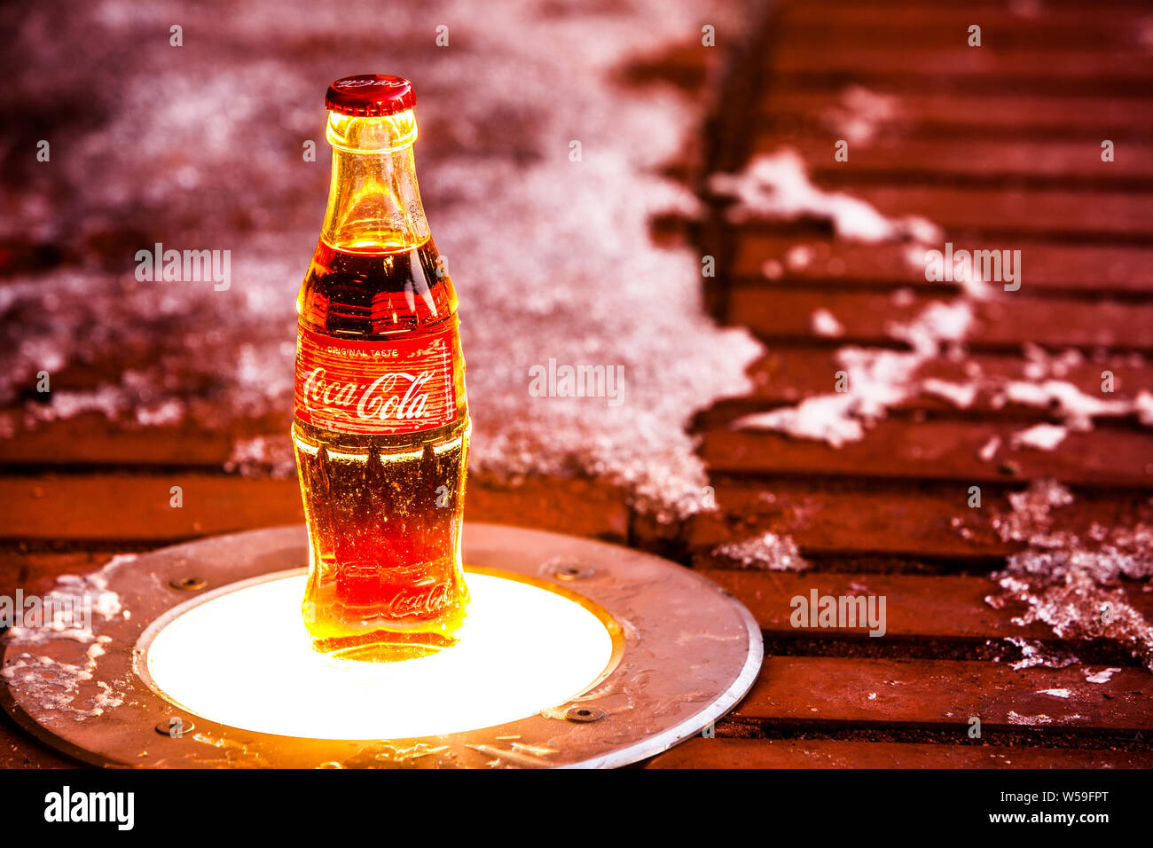 Ice Cold Coca Cola Glass Bottle