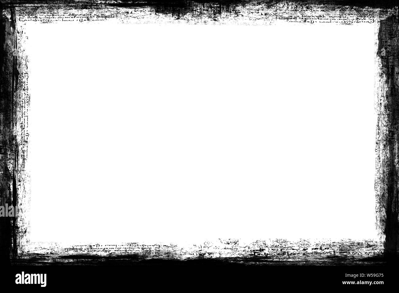 Grunge frame. Torn edges frame. Vintage frame. Old frame. Damaged frame ...