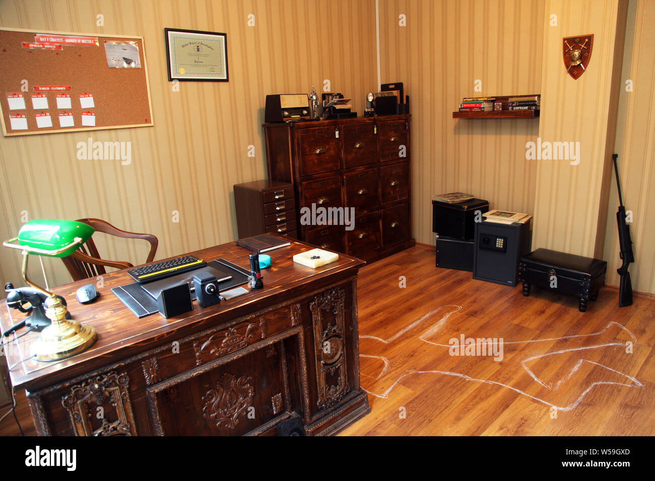 Crime scene body outline hi-res stock photography and images - Alamy