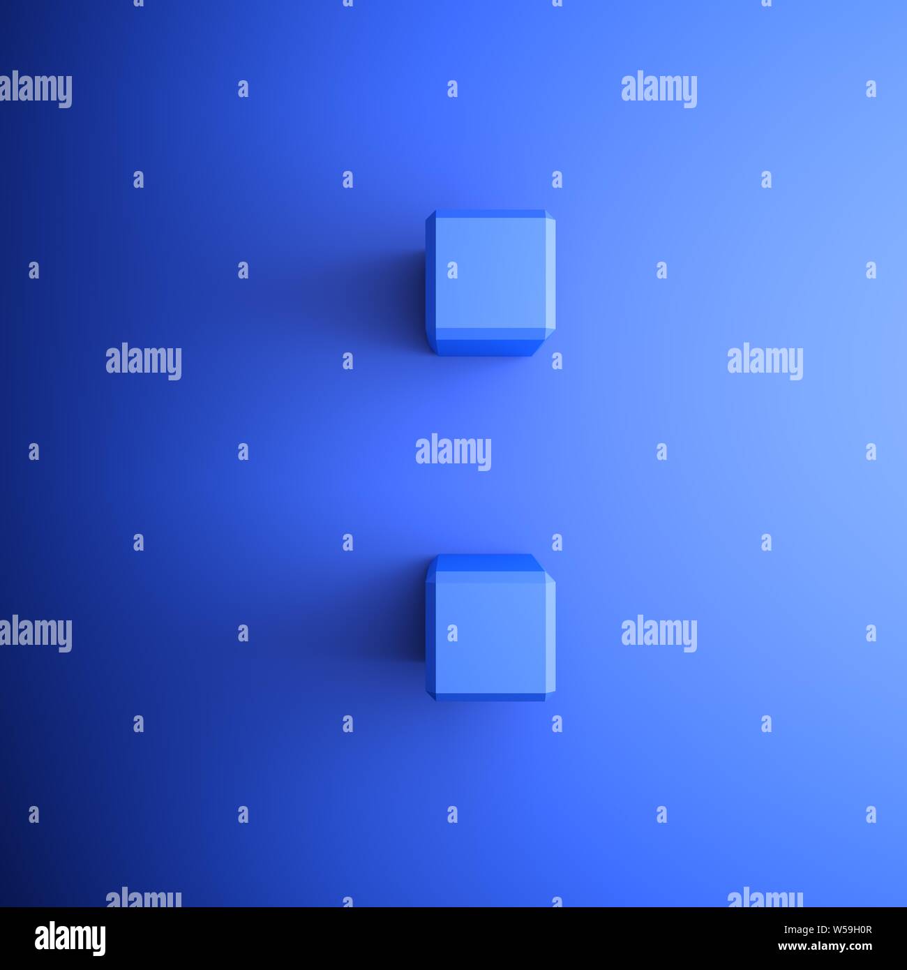 Blue icon for division sign - 3D rendering illustration Stock Photo - Alamy