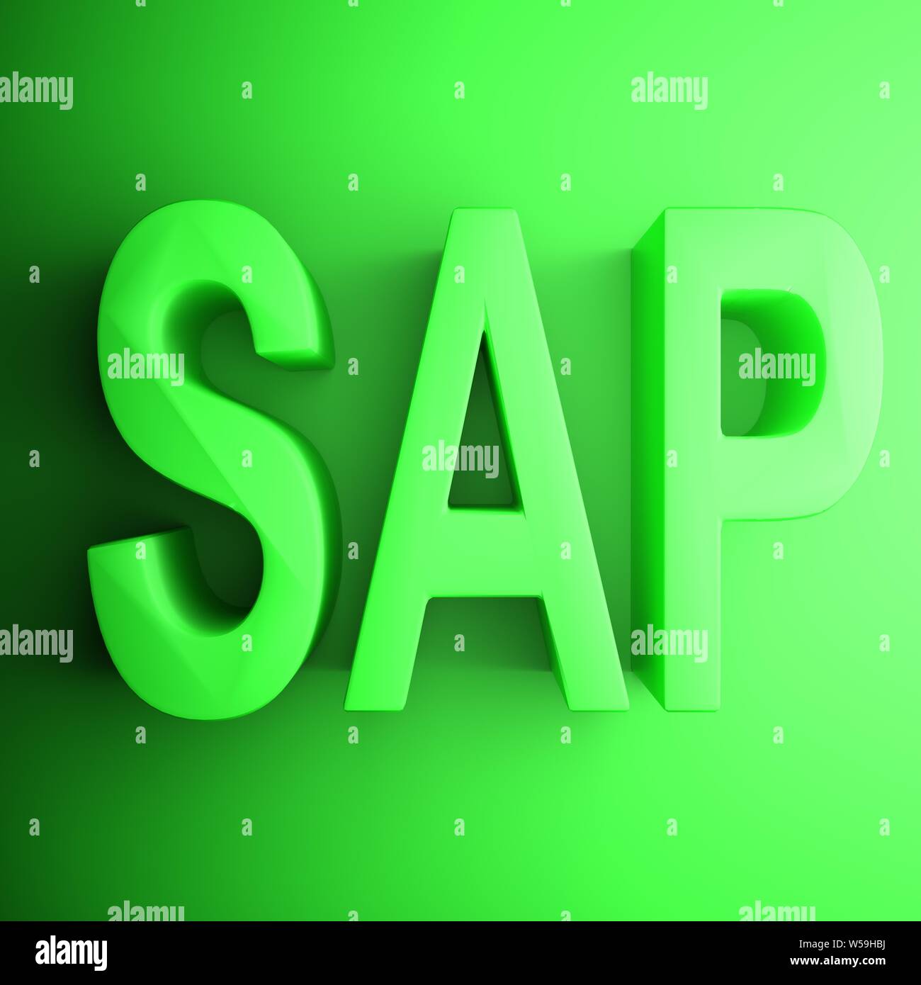 Green SAP square icon - 3D rendering illustration Stock Photo - Alamy