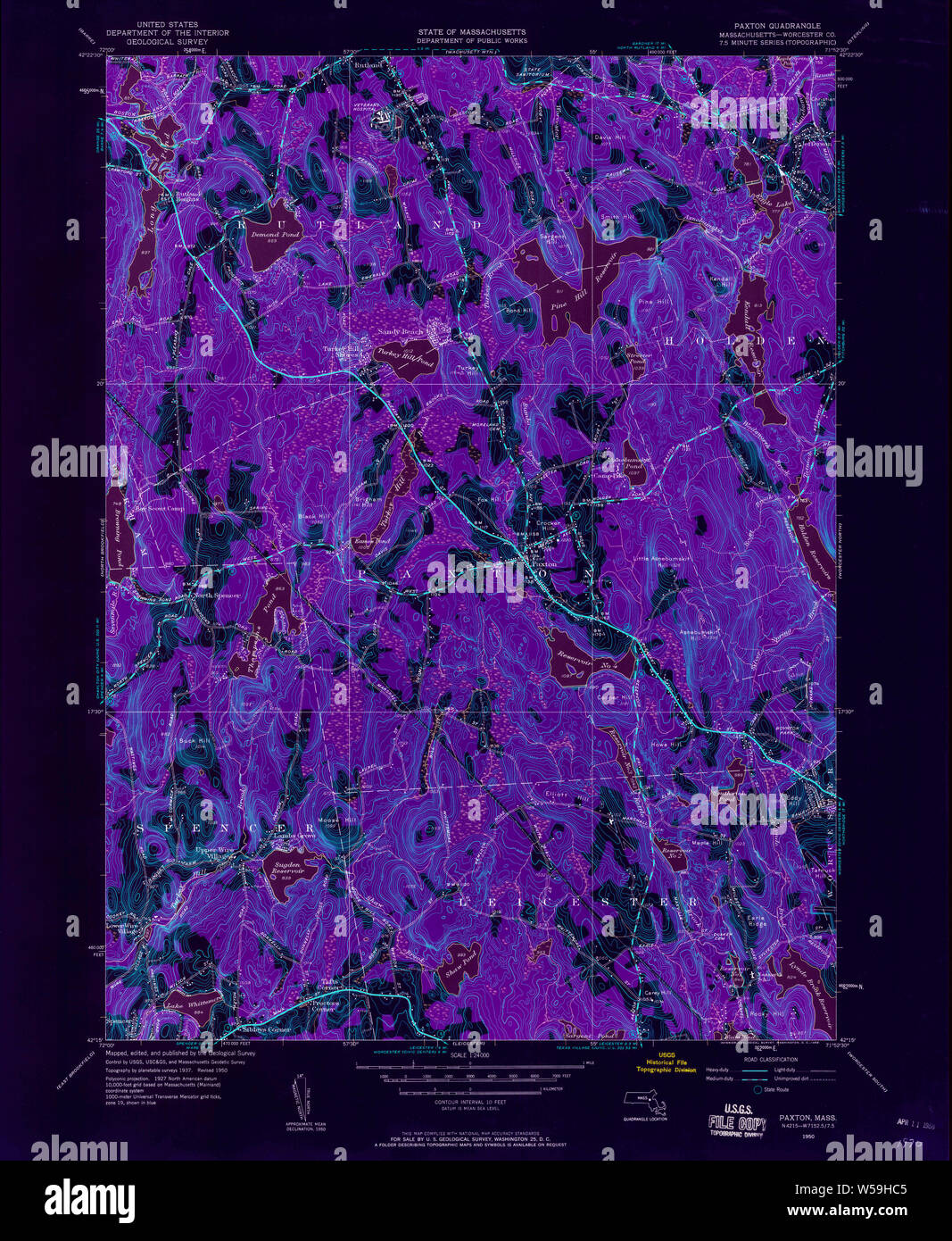 Map of paxton hi-res stock photography and images - Alamy