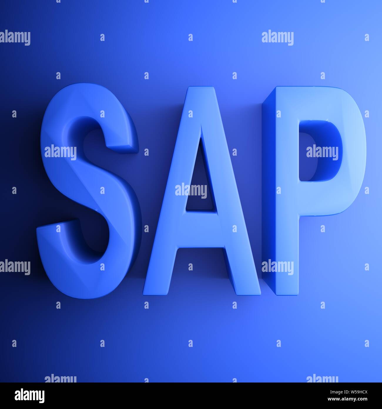 Blue SAP square icon - 3D rendering illustration Stock Photo - Alamy