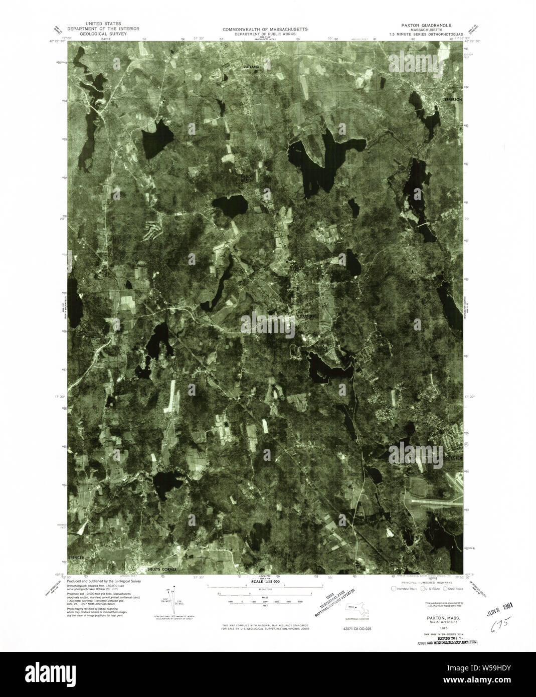 Map of paxton hi-res stock photography and images - Alamy