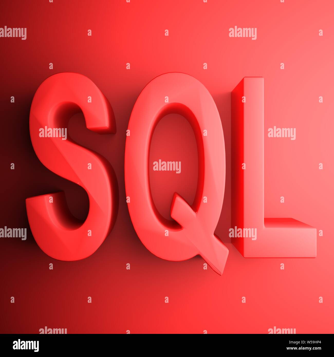 Red SQL square icon - 3D rendering illustration Stock Photo - Alamy