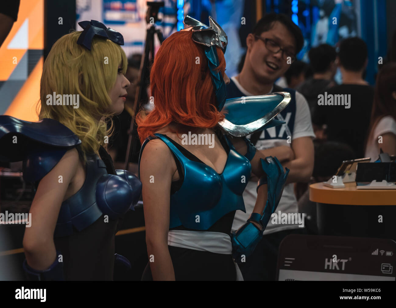 Hong Kong, China: July 26, 2019: Many visitors attend the 21st Ani-Com ...