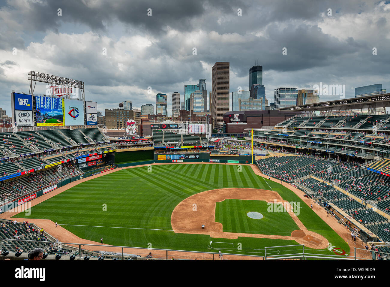 Thunderstorm over Target Field Stock Photo - Alamy