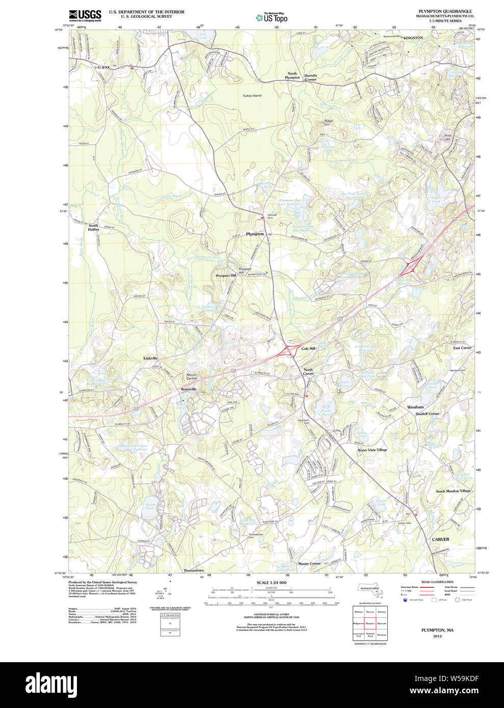 Map of plympton Cut Out Stock Images & Pictures - Alamy