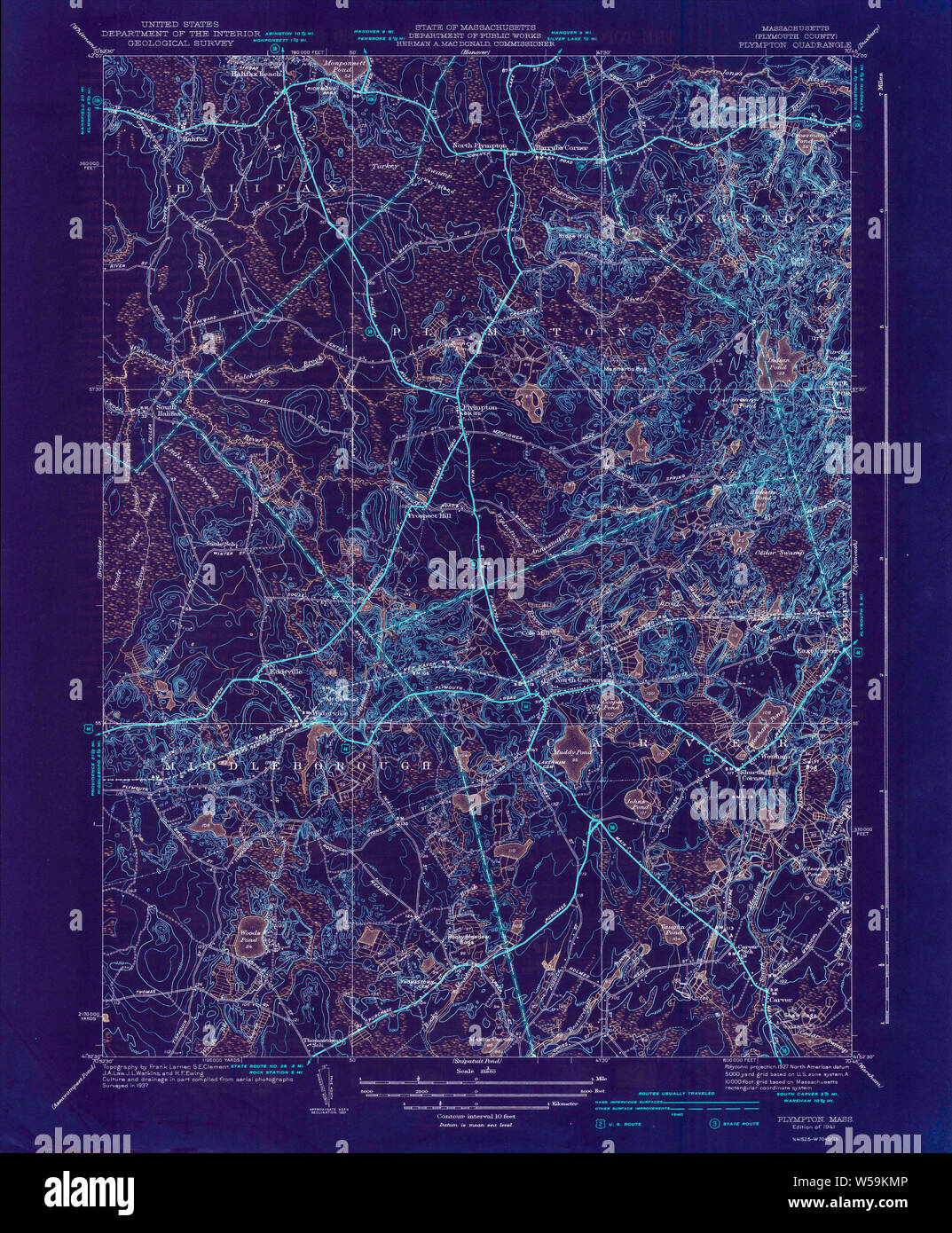 Map of plympton hi-res stock photography and images - Alamy