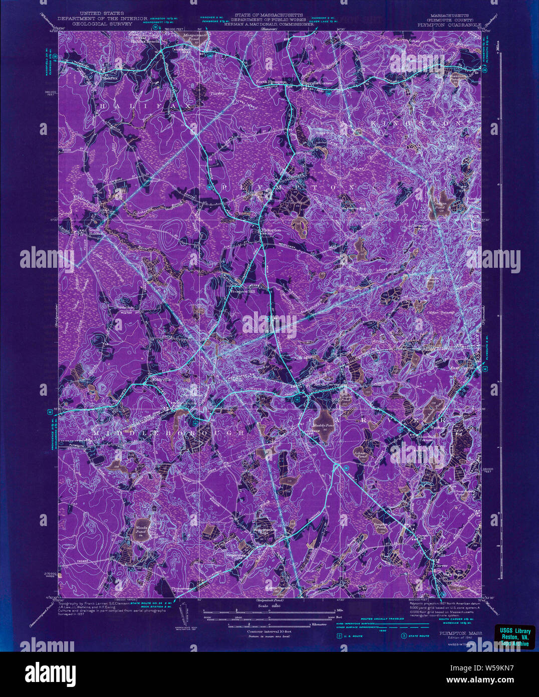 Plympton map hi-res stock photography and images - Alamy