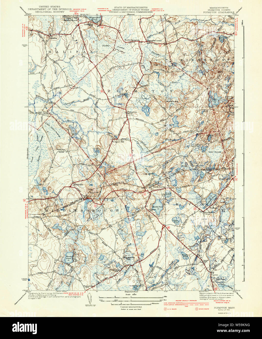 Plympton map hi-res stock photography and images - Alamy