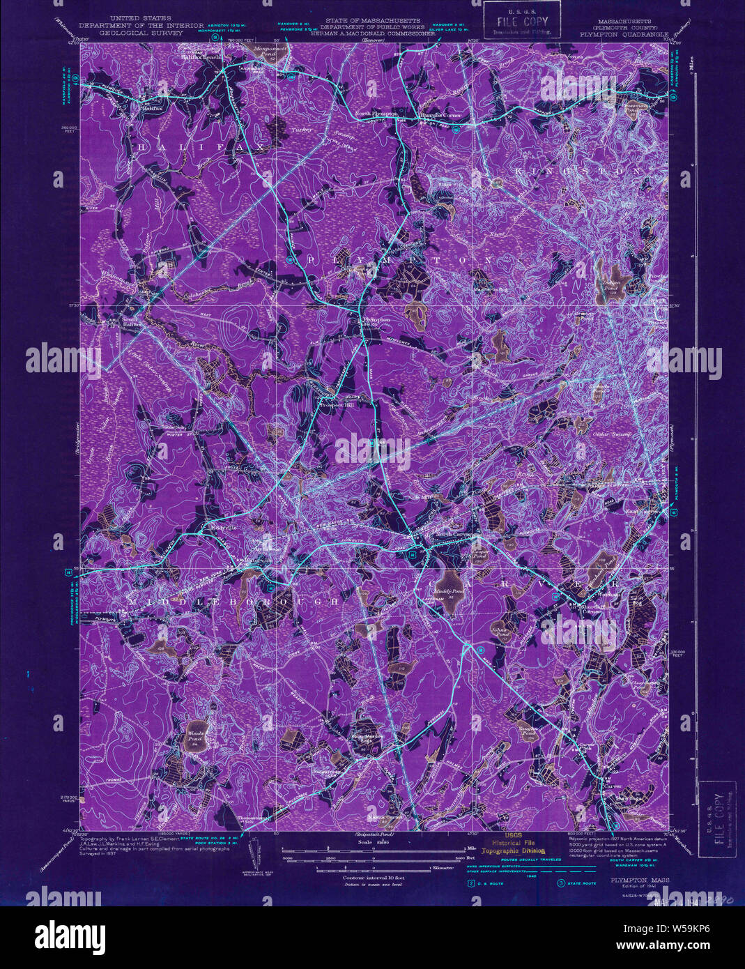 Plympton map hi-res stock photography and images - Alamy