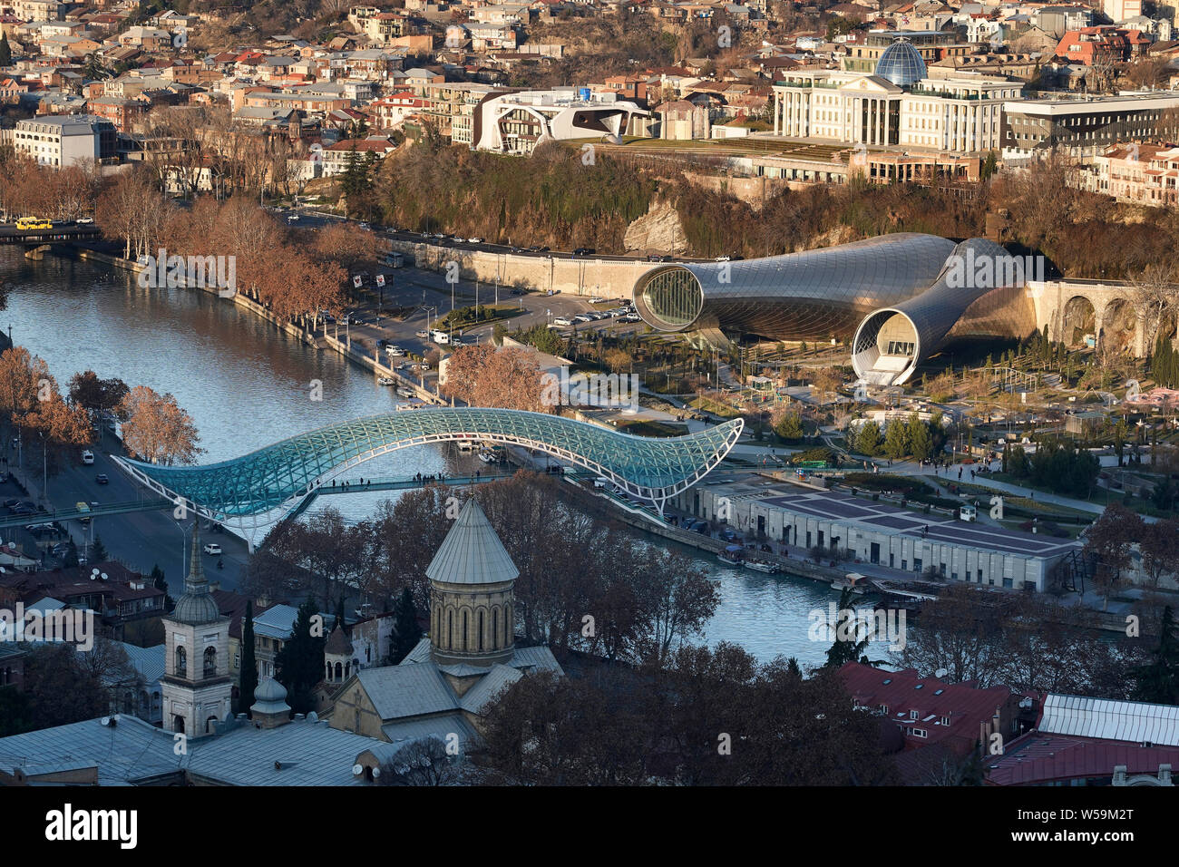 Tbilisi downtown tbilisi mtkvari river hi-res stock photography and ...