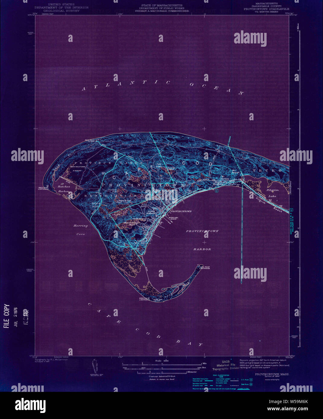 Massachusetts USGS Historical Topo Map MA Provincetown 352104 1944 ...