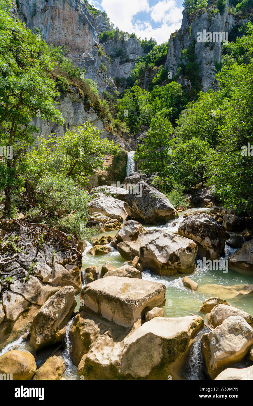 Far view of Ilica waterfalls and stone formation around here, Pinarbasi ...