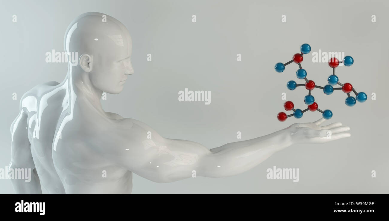 Medical Science with Molecule Structure Abstract Background Stock Photo ...