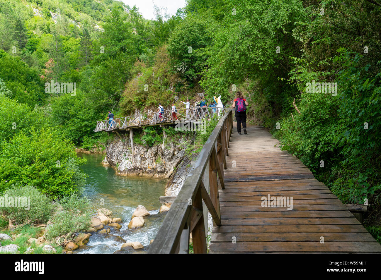 Kastamonu/Turkey-June 30 2019: People walking path to and enjoy Horma ...