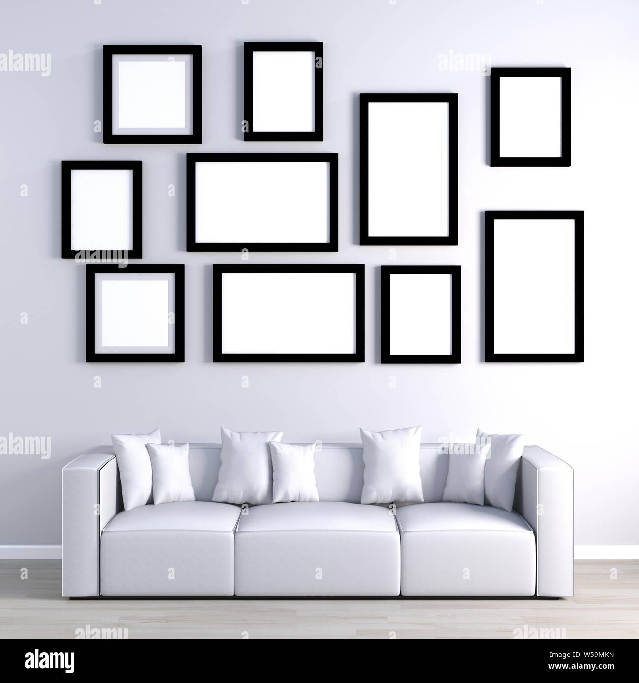 Empty gallery blank frames hi-res stock photography and images - Alamy