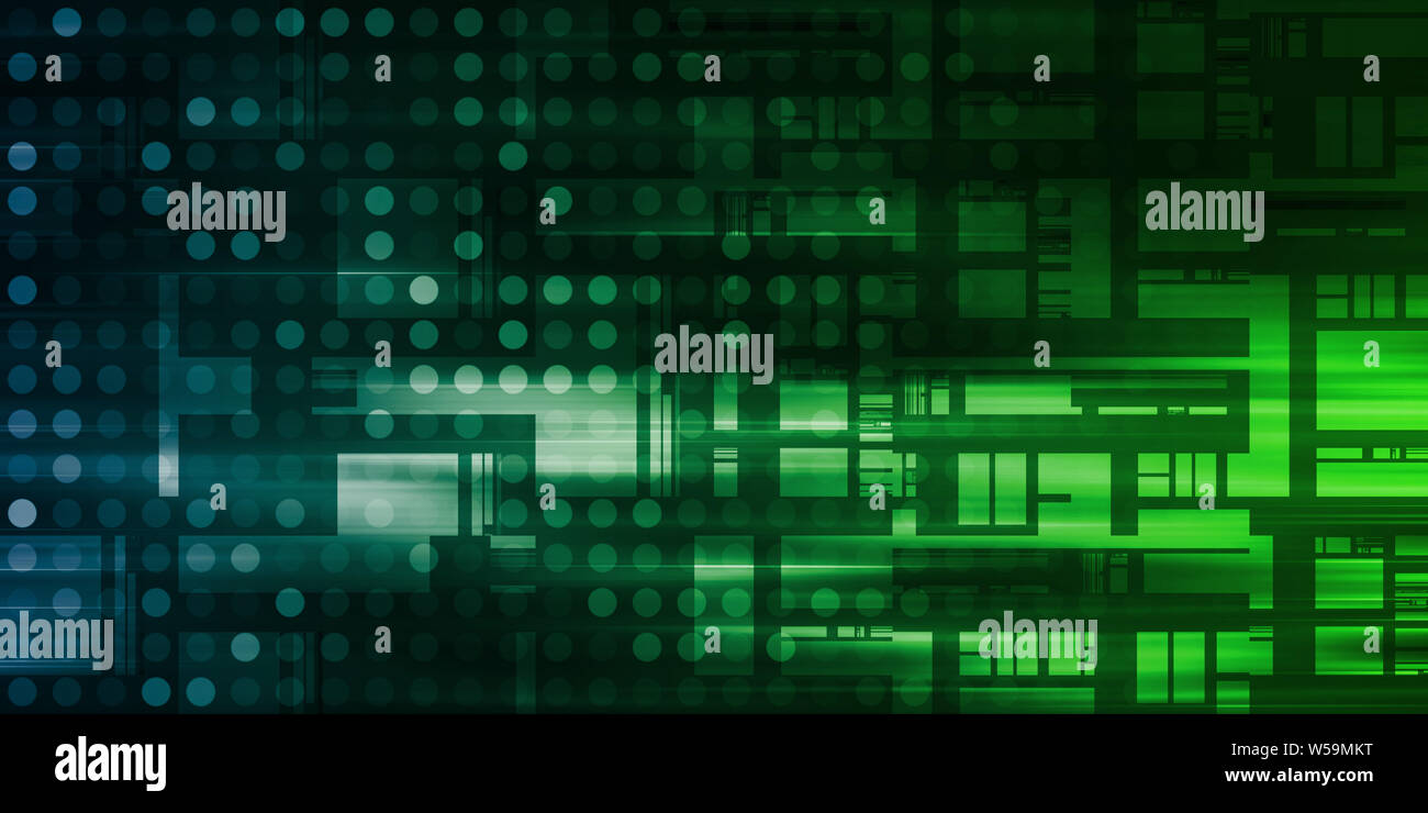 Technology Abstract as a Virtual Software Background Concept Stock ...